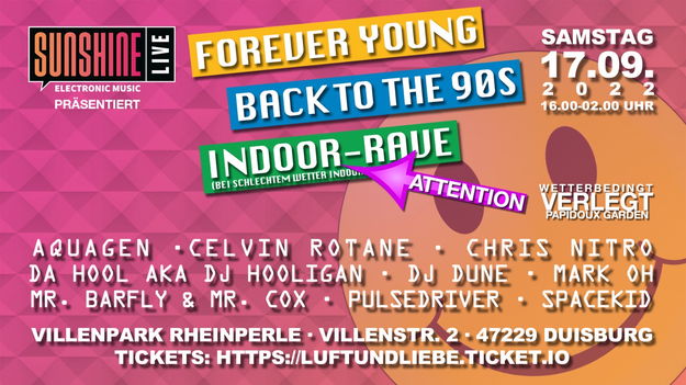 FOREVER YOUNG - Back to the 90s Openair Rave | sunshine live